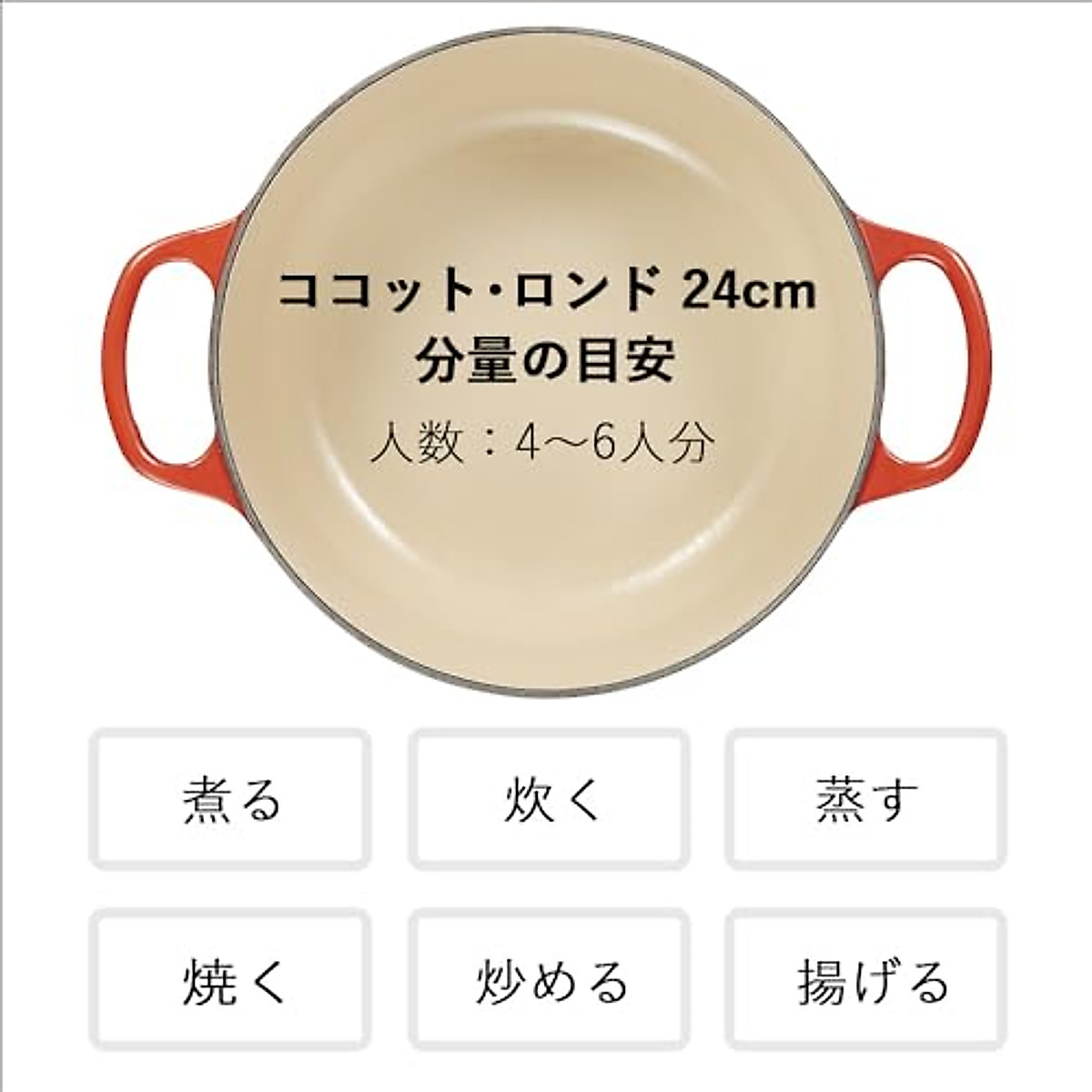 Le Creuset Enameled Cast-Iron 4-1/2-Quart Round French Oven, Red