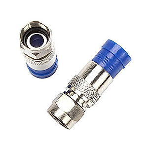 TLS.eagle RG6 Compression F Type Straight Antenna Cable Connector Coax Adapter Pack of 30