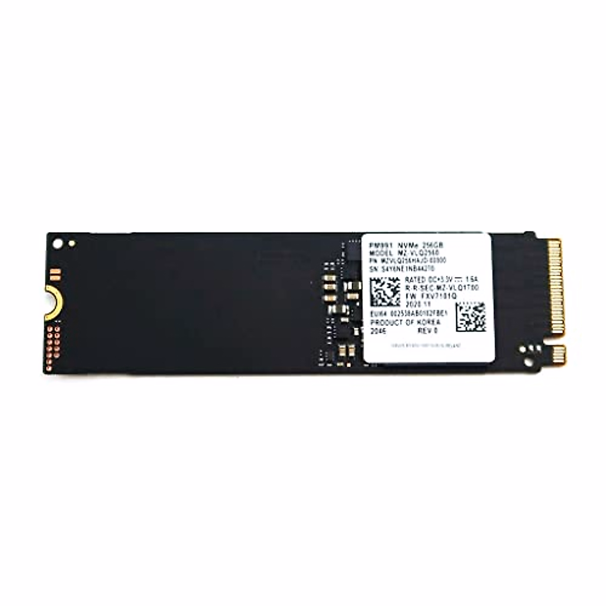 Solid State Drive MZVLQ256HAJD-00000 Compatible Replacement Spare Part for Samsung PM991 MZ-VLQ2560 256GB TLC M.2 2280 NVMe PCIe Gen3 x4 SSD