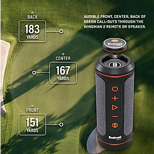 Bushnell Wingman 2 GPS Bluetooth Speaker with Included Wearable4U Ultimate Black Earbuds with Power Case and Wall/Car Chargers Bundle