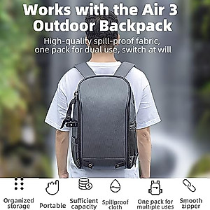 Honlyn Storage Bag for DJI Air 3/FPV Combo/Avata Drone Backpack Remote Control Handle Waterproof Case for Glasses 2/V2 Accessories (Gray)