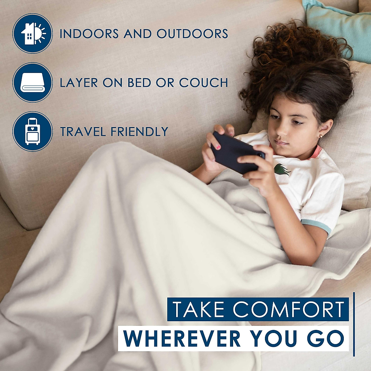 Martex Blanket, Off-White, Queen