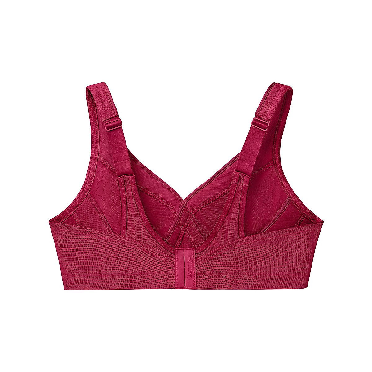 Glamorise Full Figure Plus Size MagicLift Seamless Sports Bra Wirefree #1006 Ruby Red
