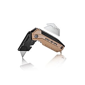 Spec Ops Tools Folding Utility Knife,Includes 3 Blades in Handle Storage, 3% Donated to Veterans