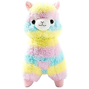 9.8" Soft Llama Stuffed Animal Toy - Rainbow Llamacorn Alpaca Plush Animals Toy Cute Llama Doll Rainbow Alpaca Doll Alpaca Plush Toy Pillows stuffed llama large Adorable Birthday Gift (9.8inch)