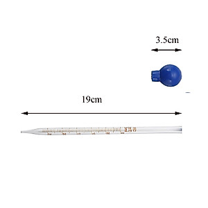 3ml Glass Graduated Pipette Dropper with Clear Rubber Cap Glass Dropper Pipette 5 Pcs