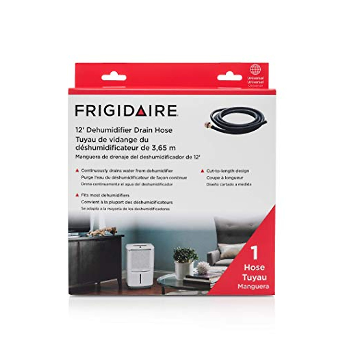 Frigidaire 18FFDHMH01 Dehumidifier Drain Hose, 12 Foot, Black