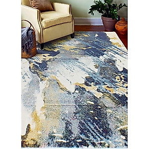 Bashian Everek Neda 7'6" x 9'6" Area Rug in Ivory and Blue