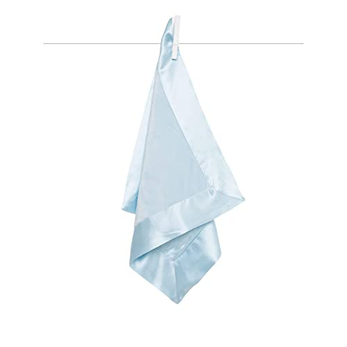 Little Giraffe Baby Blanket - Velvet Soft Blanket with Satin Trim - Baby Stroller Blanket - Newborn Baby Essentials & Baby Gifts - 14x14" - Blue