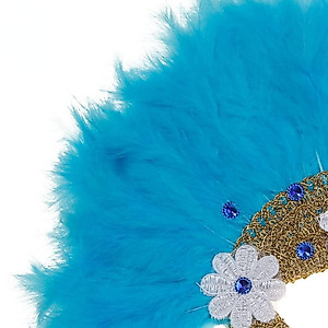 African Custom DIY Handmade Bride Wedding Feather Hand Held Fan Lace Luxury Dance Fan Hand Held Photo Props Party Wedding Favors