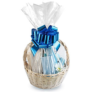 Morepack Cellophane Bags,16x24 Inch 20 PCS Cellophane/Cello Wrap for Gift Baskets, Clear Basket Bags