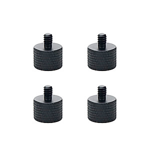 Dahszhi Mic Screw Adapter, Aluminum Alloy Thread Adapter 5/8-11 Female to 1/4-20 Male for Mic Stand, Camera Monitor, Tripod, Microphone Holder 4 Pack