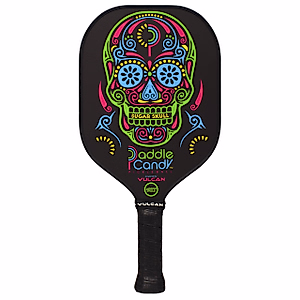 Vulcan | Paddle Candy Sugar Skull Pickleball Paddle | Hybrid Performance | Polypropylene Core | USAP Approved | Sugar Skull