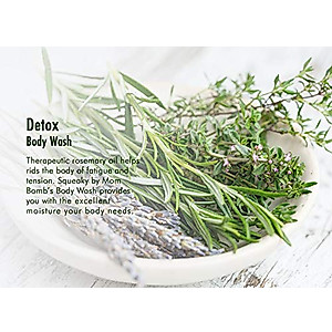 Squeaky by Mom Bomb Botanical Detox Body Wash- Therapeutic rosemary oil helps rids the body of fatigue and tension Body Wash provides you with the excellent moisture your body needs. (6005)