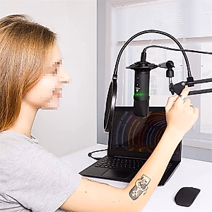 Wireless Microphones PM401 USB Microphone Set 192KHz/24Bit Microfone Professional Cardioid Condenser Podcast Mic with Mute Button Jack Microphone to Sing.