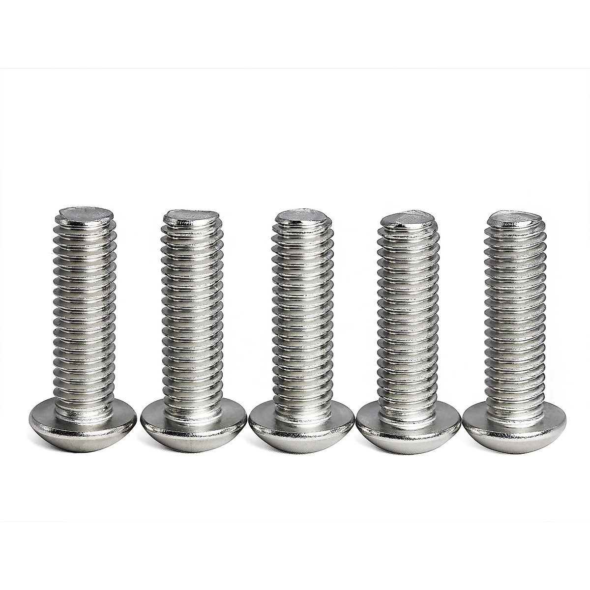 M6 x 20mm Button Head Socket Cap Screws Bolts, Metric Allen Hex Drive, Stainless Steel 304, Bright Finish, Fully Threaded, 25PCS
