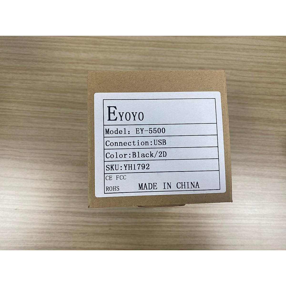 Eyoyo Barcode Scanner, QR 2D Hands-Free Omnidirectional Automatic Sensing Scanning USB Desktop Barcode Scanner, Wired Bar Code Reader Screen Scanning for POS PC Supermarket Library Retail Bookstore