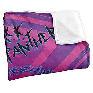 Marvel Black Panther Blanket, 36"x58", Neon Tribal, Silky Touch Super Soft Throw Blanket