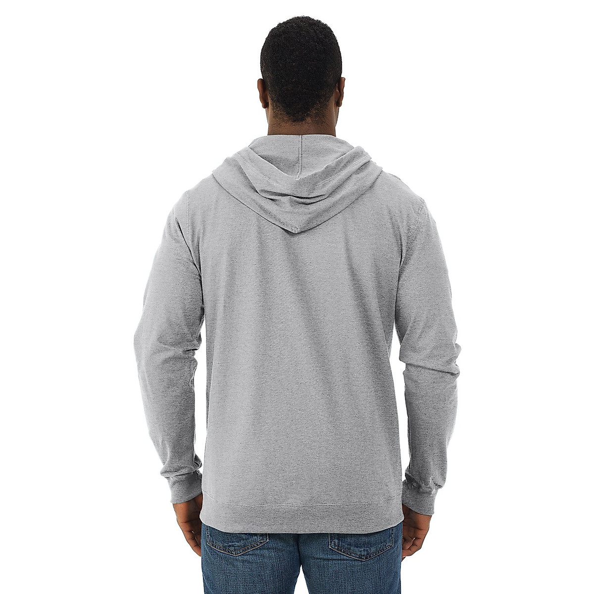 Fruit of the Loom Men's Lightweight Cotton Full-Zip Hoodie, Admiral Blue, Small