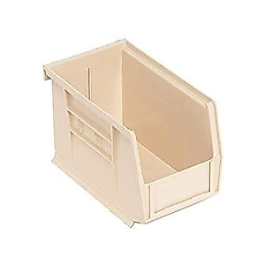 Quantum QUS220IV Ultra Stack and Hang Bin, 7-3/8" Length x 4-1/8" Width x 3" Height, Ivory, Pack of 24