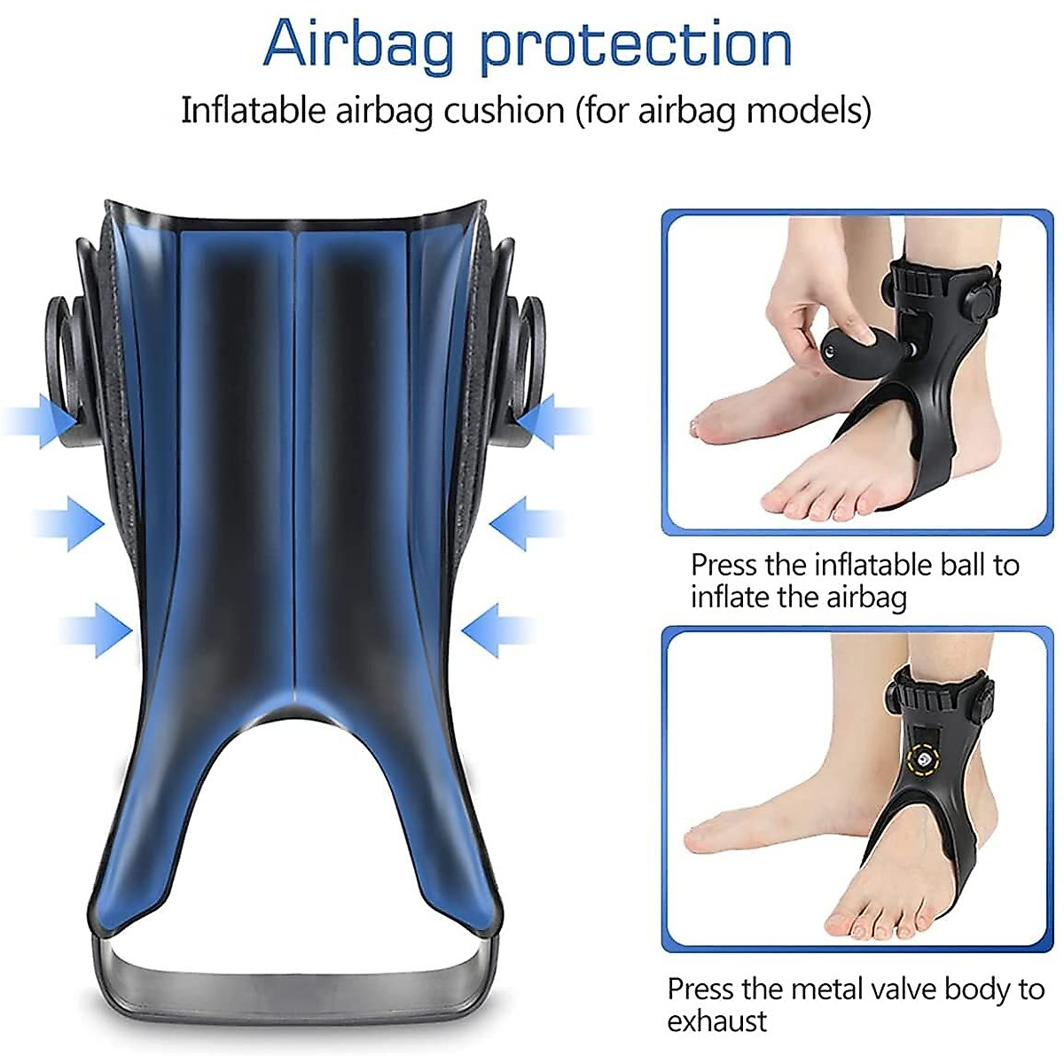 GFBHD Foot Drop orthosis Drop Foot Brace Orthosis Ankle Support Drop Orthosis Rehabilitation Use After Ankle Injury and Fracture (Color : Left Foot, Size : L)