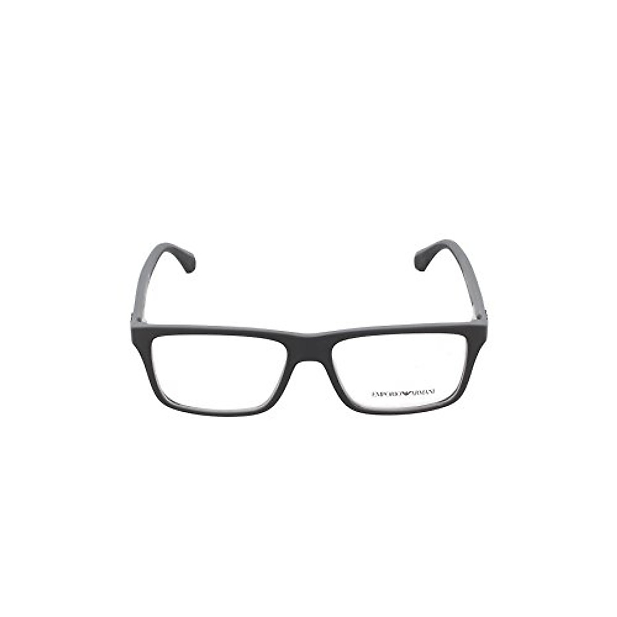 Emporio Armani EA 3034 5229 Rubber Black & Grey Plastic Square Eyeglasses 55mm