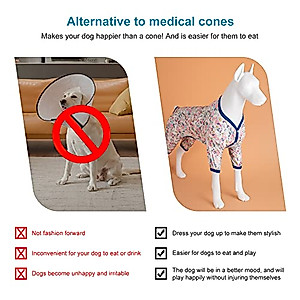 LovinPet Arge Dog Clothes Boy - Anxiety Calming Dog Shirt, Lightweight Fabric, Adorable Spring Flowers Print, Pjs for Large Dogs, Dog Party Outfit, Dog Clothes,Pink L