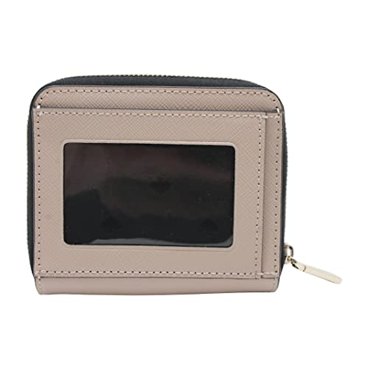 Kate Spade Staci Colorblock Small Zip Around Wallet Warm Beige Black Multi