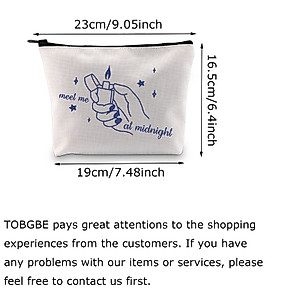 TOBGB Album Gift For Fan Singer Inspired Song Lyrics Zipper Cosmetic Bag Singer's Merchandise Music Lover Gift (Lighter Meet Me)