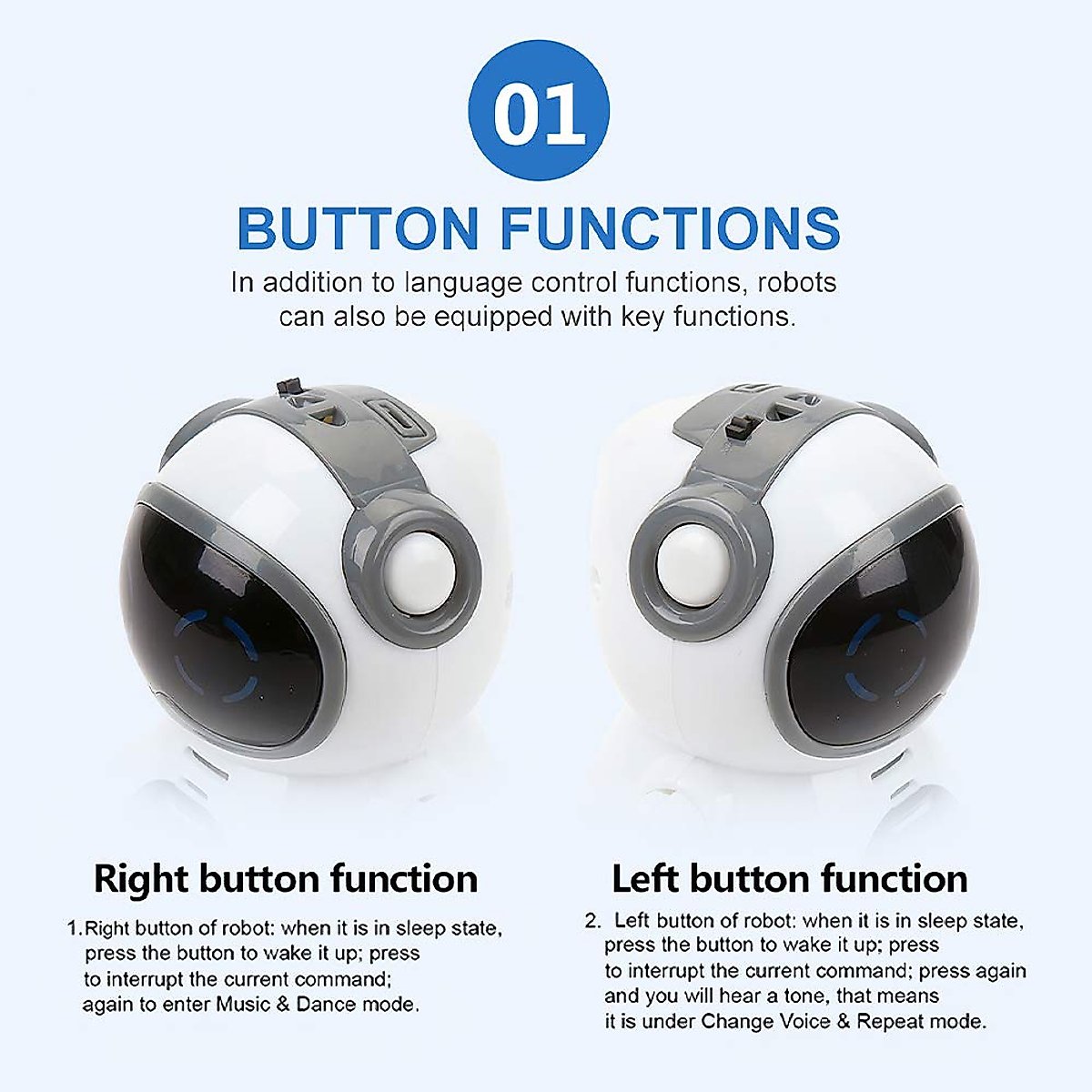 GoolRC 939A Pocket Robot Talking Interactive Dialogue Voice Recognition Record Singing Dancing Telling Story Mini Robot