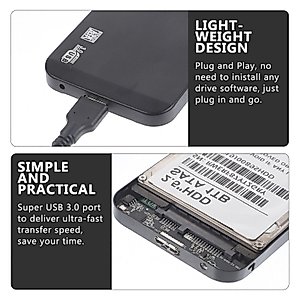 Mobestech 2tb Hard Drive 1pc Disk External Portable USB. HDD More Tb Computer and Storage Mobile Desktop Hard Laptop Drive Compatible USB for Black High Drive, External Hard Drive