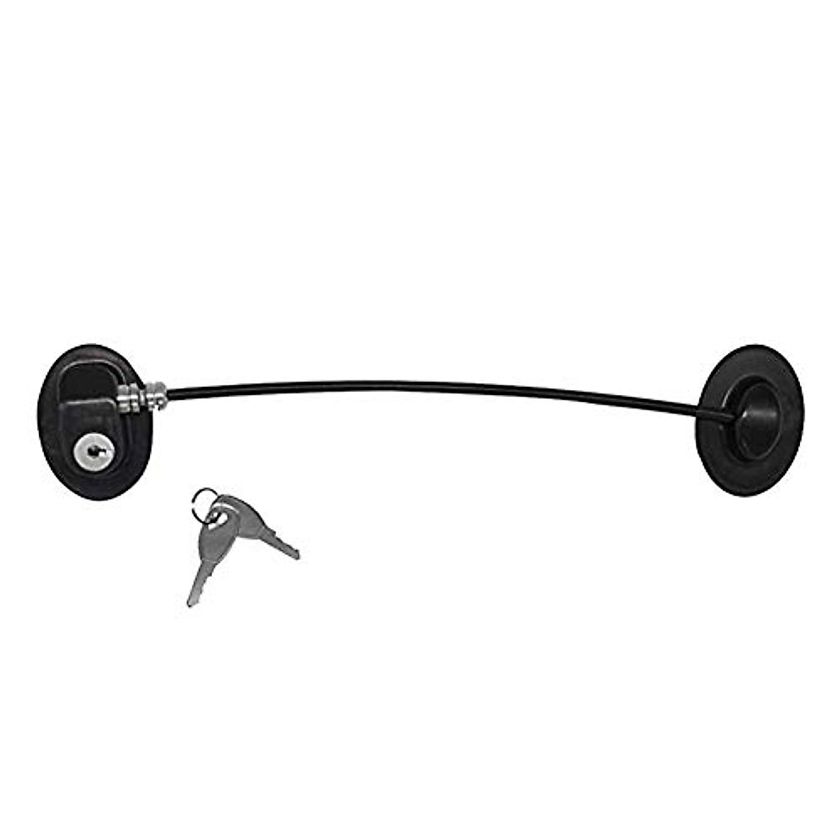 HavenHause Fridge Lock with 4 Keys usable as Cabinet Locks, Refrigerator Lock, Freezer Lock and Child Safety Locks with 4 Extra Strong Adhesives - Black (Pack of 2)