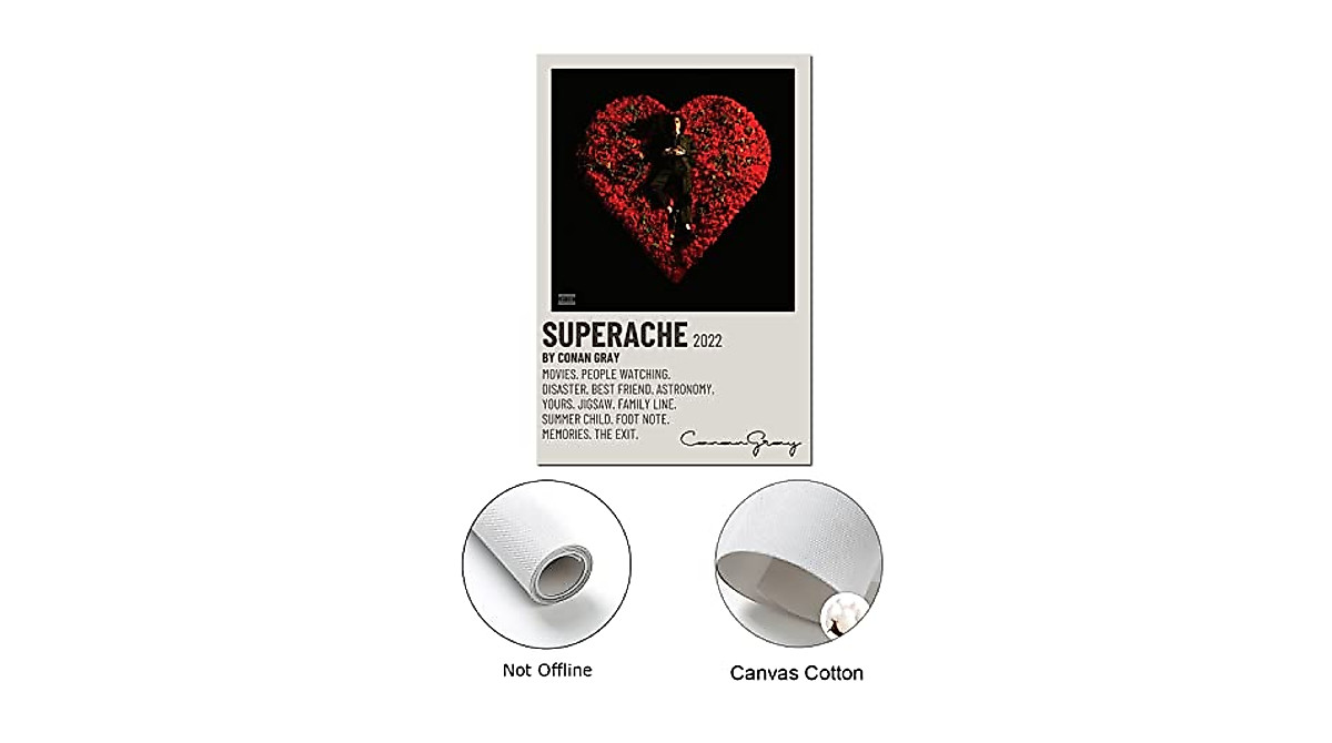 Conan Gray Superache Album Cover Wall Art - Vintage Canvas Poster