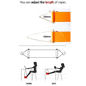 Home-organizer Tech Portable Adjustable Foot Hammock for Corner Desk Office Foot Rest Mini Under Desk Foot Rest Hammock for Home, Office, Airplane, Travel, Study and Relaxing (Pink)