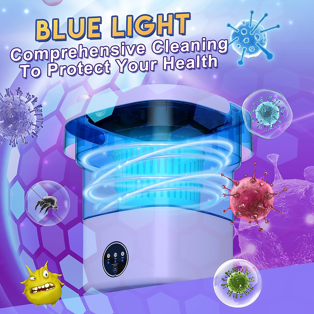 Portable Washing Machine, 11L Upgraded Capacity and Foldable Washer with 3 Modes Mini Washing Machine Deep Cleaning of Underwear, Small & Baby Clothes, Suitable for RV, Apartments, Dorm, Hotels