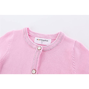 Mud Kingdom Knit Sweater Outfits for Toddler Girls Cute Cherry Pink 4T