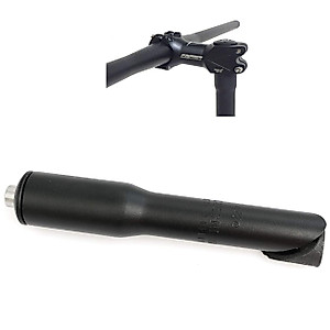 LQ Industrial Bike Fork Stem Extender 22.2mm/0.87inch Black Aluminum Alloy Road Mountain Bike Bicycle Stem Riser Adapter for 1 1/8" Threadless Steerer Tubes