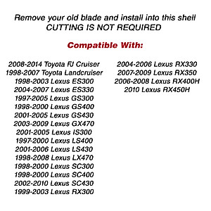 KeylessOption Keyless Entry Remote Key Blade Fob Shell Case Cover Repair for Toyota HYQ12BBT HYQ1512V