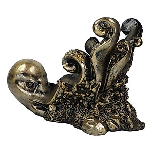 Ebros Gift Ocean's Misty Refreshment Large Nautical Marine Drinking Giant Sea Octopus Kraken Wine Bottle Holder Rack Sculpture Cthulhu Cephalopod Tentacles Monster Decorative Figurine