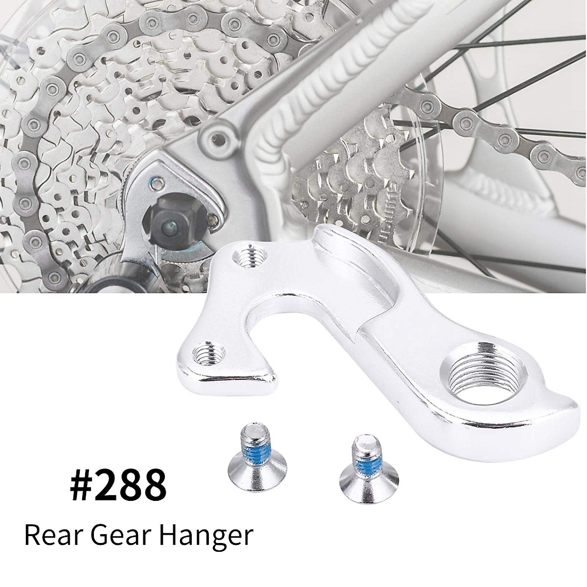 Cerlingwee Bike Rear Gear Mech, Bike Tail Hook, Aluminium Alloy Bicycle Tail Hanger, Rear Gear Hanger, Dropout Frame, Road Bike for Mountain Bike(288)