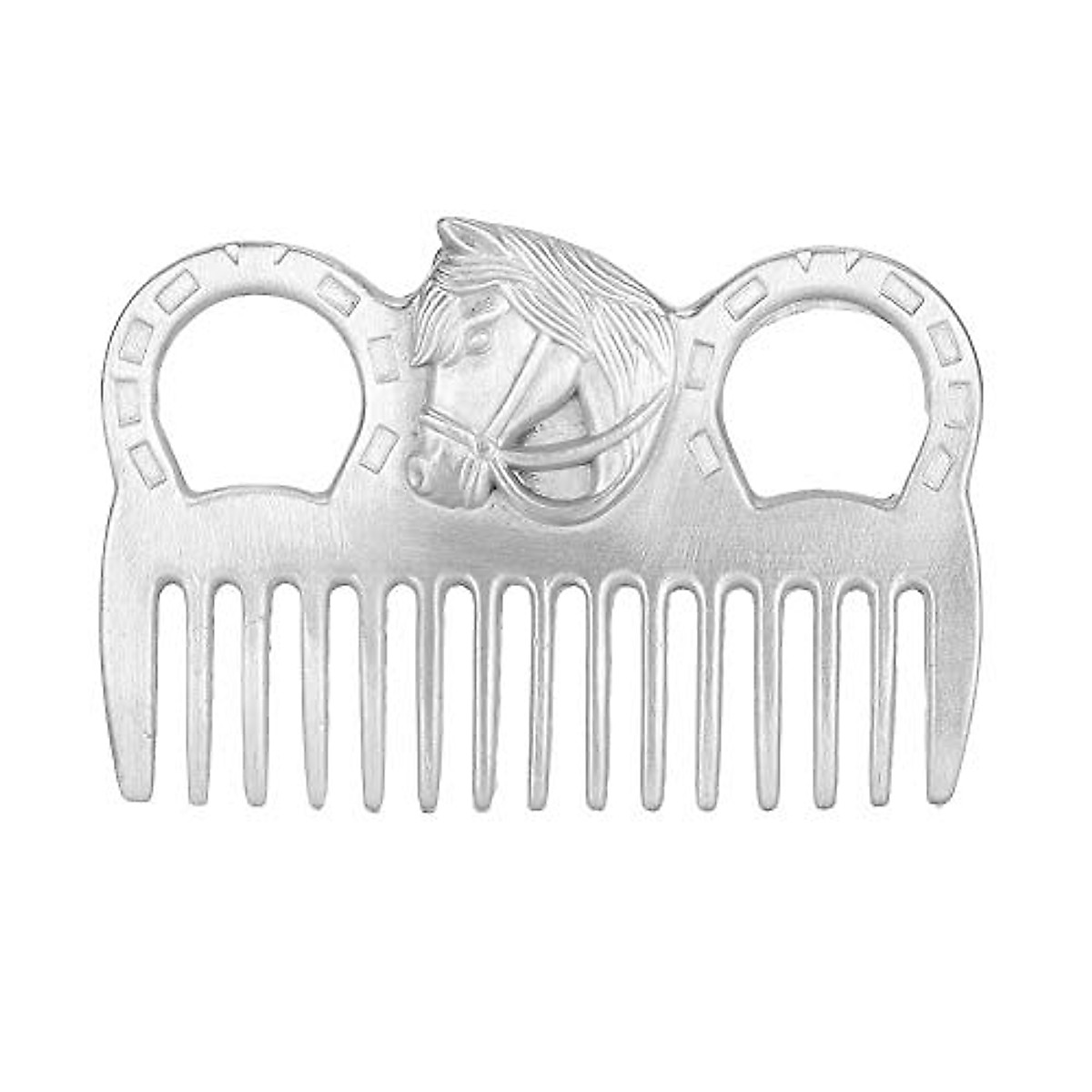 Pssopp Metal Horse Comb Portable Horse Mane and Tail Comb Horse Grooming Comb Livestock Comb for Cleaning Hair Removing Loose Undercoat Knots