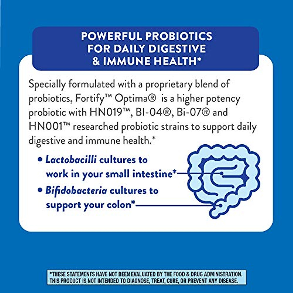 Nature’s Way Fortify Optima Daily Probiotic 60 Billion 15 Strains Digestive and Immune Support* with Prebiotics 30 Capsules