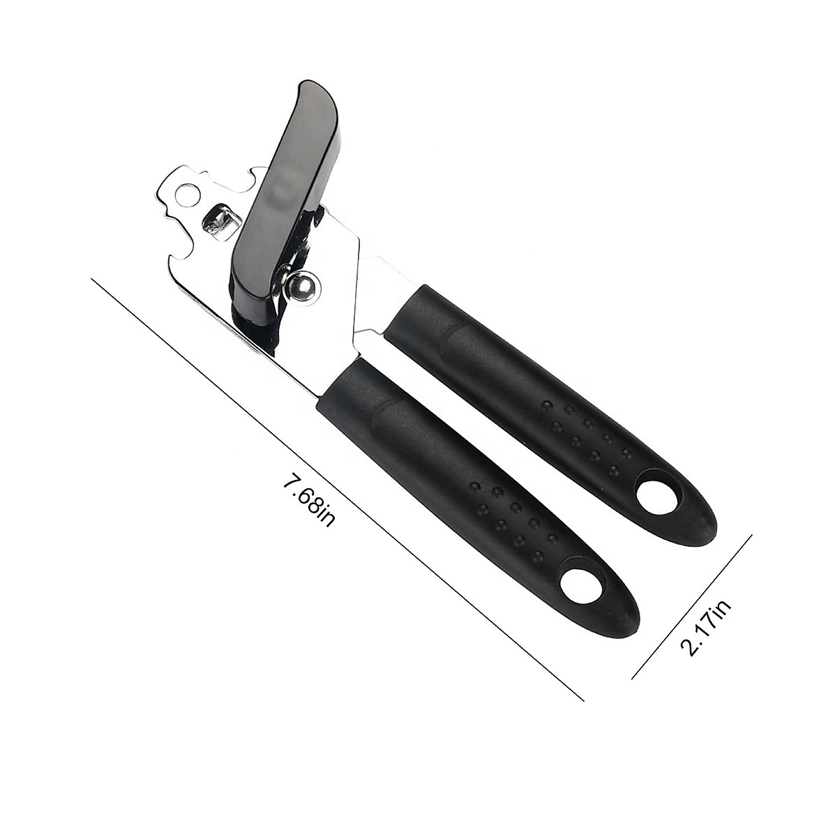 Multifunction Can Opener, K4 Stainless Steel Handheld Can Openers, Tin Can Opener with smooth and comfortable safety handle, Can Opener with Effortless Large Knob for Seniors with Arthritis