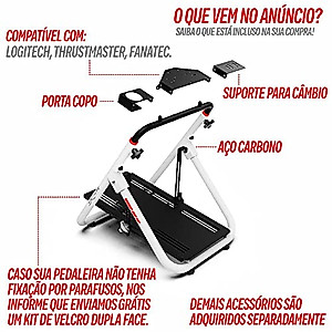 Extreme Sim Racing Wheel Stand Cockpit SXT V2 Racing Simulator - Racing Wheel Stand WHITE Edition For Logitech G25, G27, G29, G920, Thrustmaster And Fanatec - WHEEL LOCKS INCLUDE