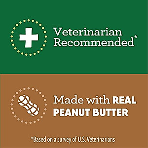 GREENIES PILL POCKETS for Dogs Capsule Size Natural Soft Dog Treats with Real Peanut Butter, 15.8 oz. Pack (60 Treats)