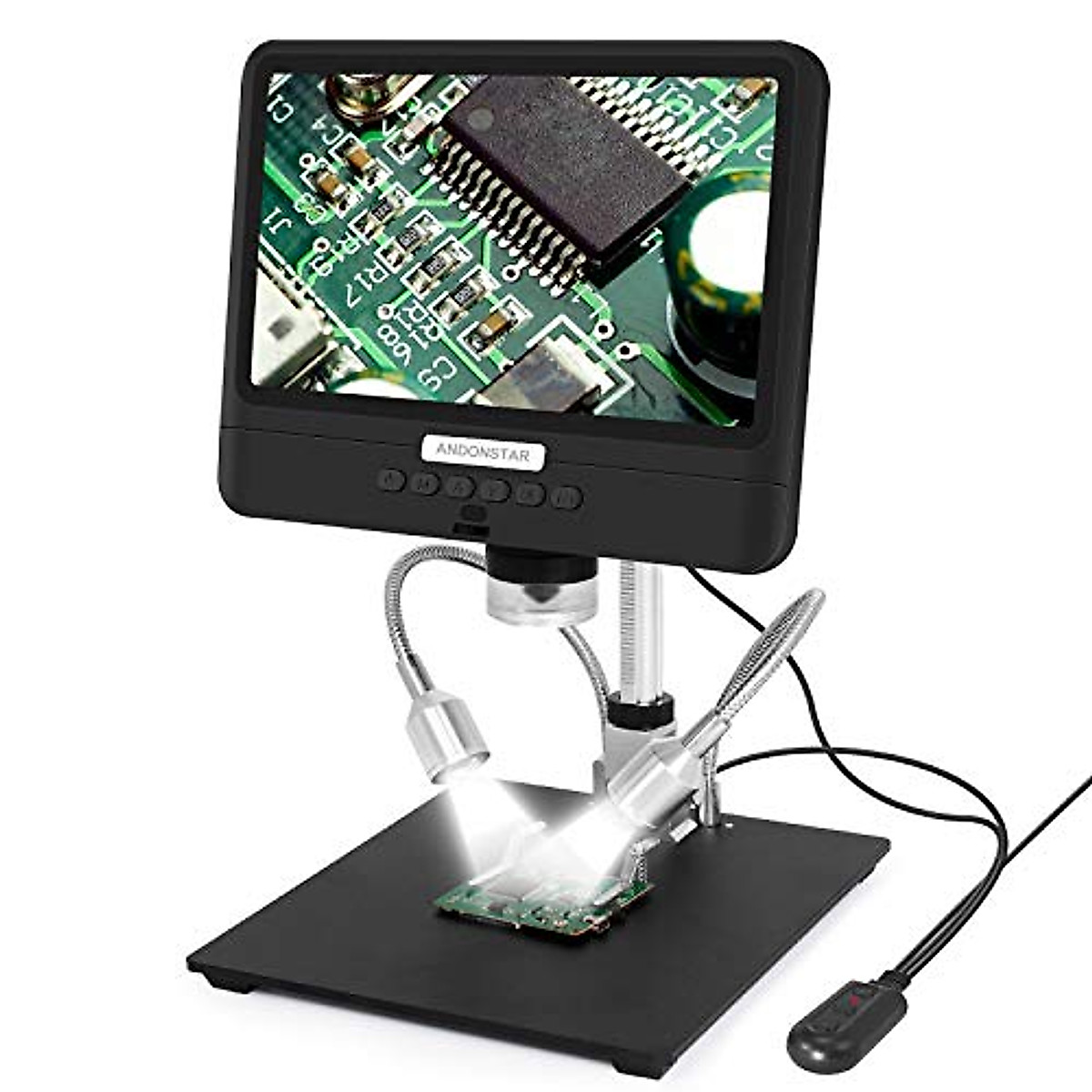Andonstar AD208 Coin Microscope with 8.5 Inch Screen 260X LCD Lab Handheld USB Digital Microscopes for PCB Repair Soldering Coin Inspection