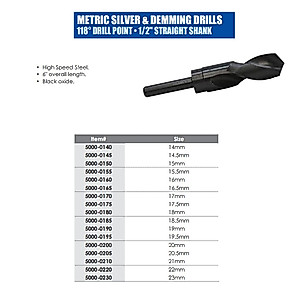HHIP 5000-0140 14.00 mm 1/2" Silver and Demming Drill
