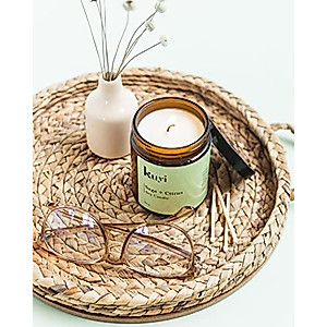 Kuyi Essentials Hand-Poured Premium Scented Aromatherapy Soy Candles for Home, Gifts for Women, 9oz Jar, 70 Hour + Burn Time (Sage & Citrus)