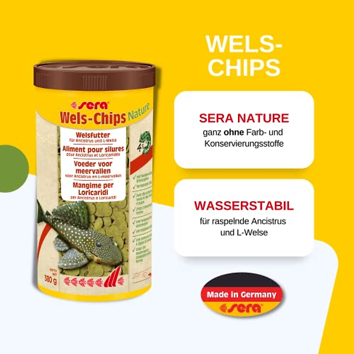 Sera 508 Catfish Chips 13.4 oz 1.000 ml Pet Food, One Size