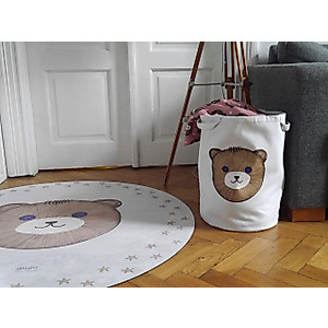 Toy Basket Storage Laundry For Kids Cotton Cute Canvas Baby Girl Boy Nursery Hamper by Gugu the Hero